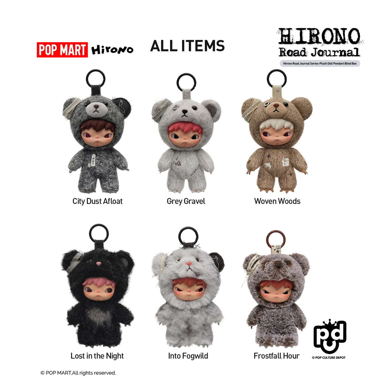Hirono Road Journal Series – Plush Doll Pendant Blind Box – POP CULTURE ...