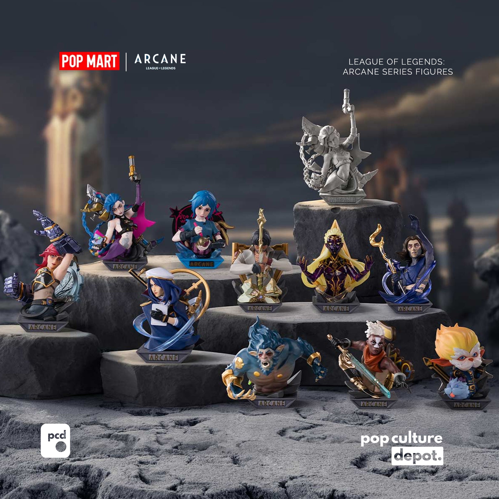 Pop Mart Collab with League of Legends: Arcane Series Figures Blind Bo ...